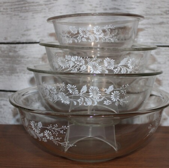 Pyrex | Dining | Pyrex Colonial Mist Nesting Bowls | Poshmark